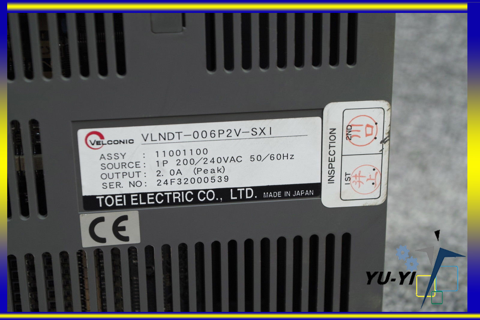 VELCONIC VLNDT-0006-P2V-SXI,SERVO DRIVE - PLC DCS SERVO Control MOTOR POWER SUPPLY IPC ROBOT